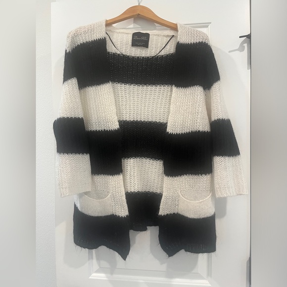 Zara | Sweaters | Zara Knit Wool Blend Striped Cardigan | Poshmark